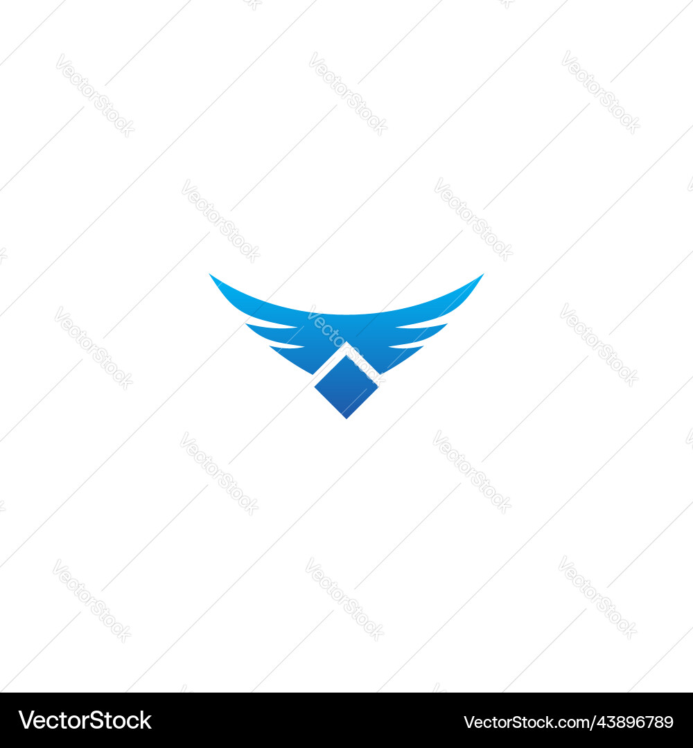 Abstract wing shape company logo Royalty Free Vector Image