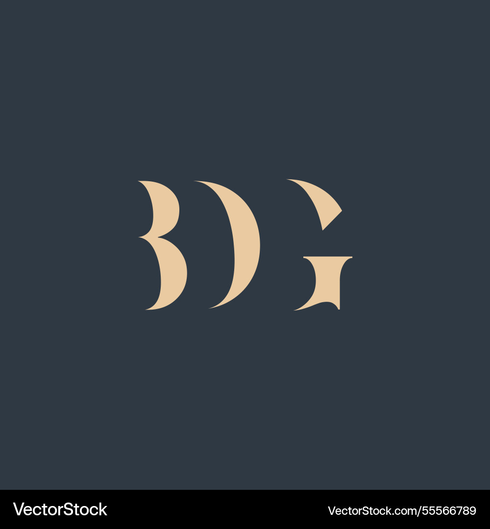 Bdg abstract letter logo Royalty Free Vector Image