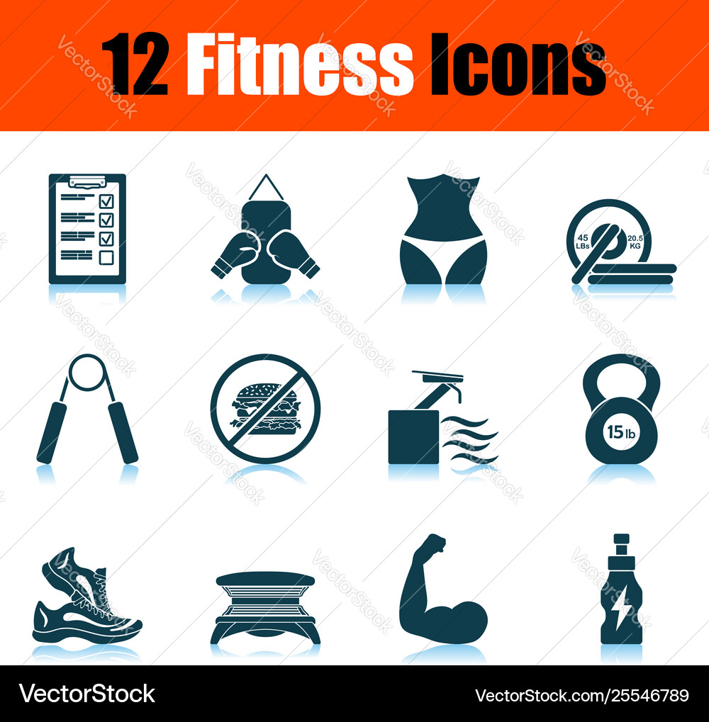 Fitness icon set Royalty Free Vector Image - VectorStock