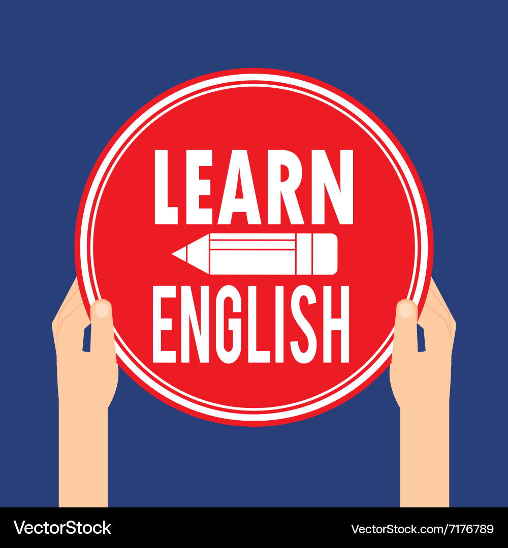 Learn english design Royalty Free Vector Image