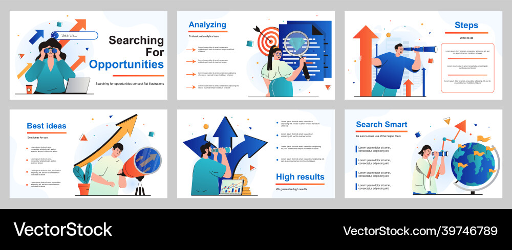 Searching for opportunities concept Royalty Free Vector