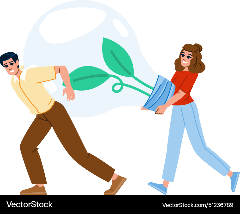 Sustainable green initiative Royalty Free Vector Image