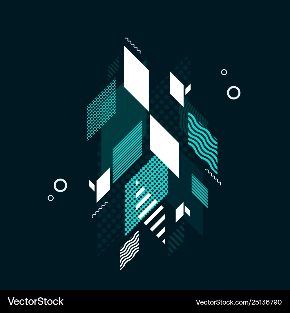 Abstract art background with geometric elements Vector Image