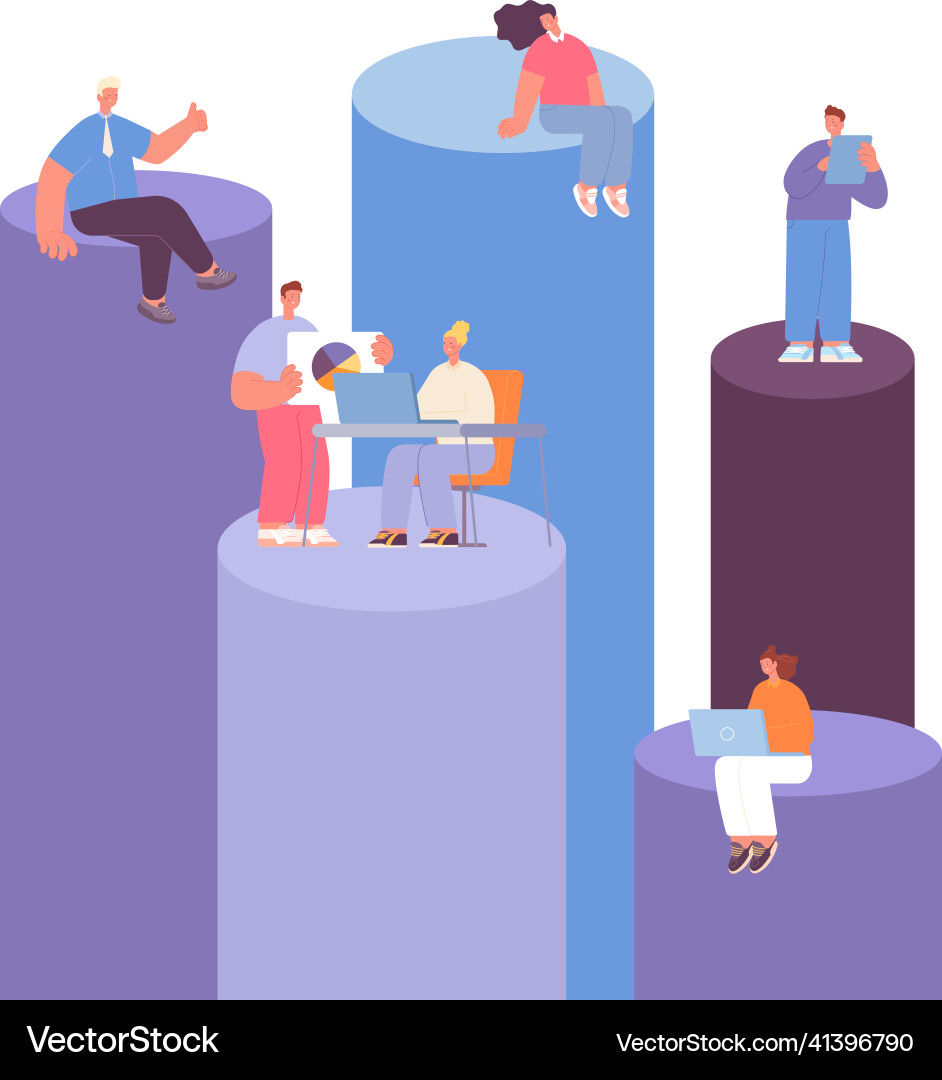 Career Progression & Team Growth Royalty Free Vector