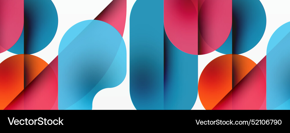 Circles and round shapes geometric minimal Vector Image