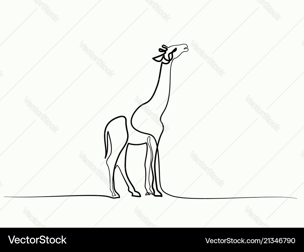 Giraffe walking symbol Royalty Free Vector Image