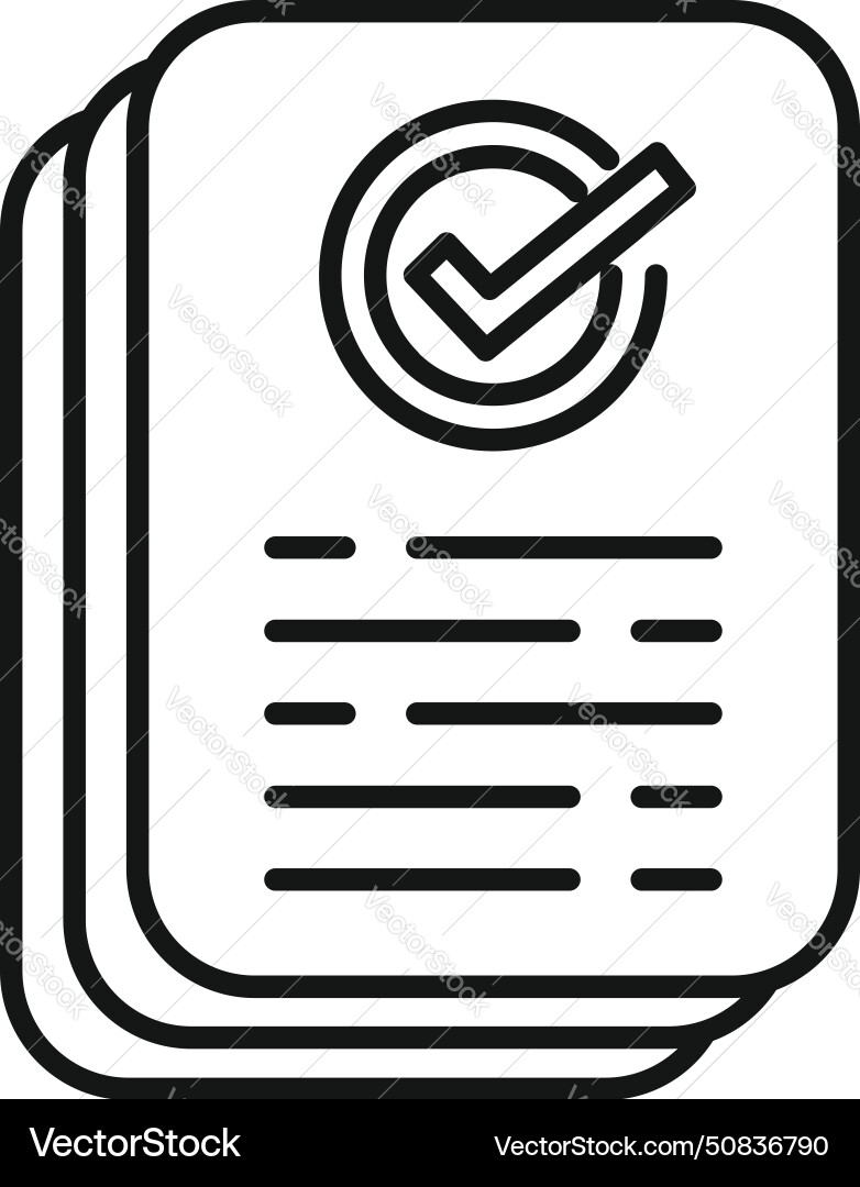 Legal documentation icon outline audit Royalty Free Vector