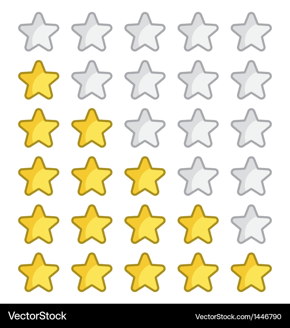 Rating stars Royalty Free Vector Image - VectorStock