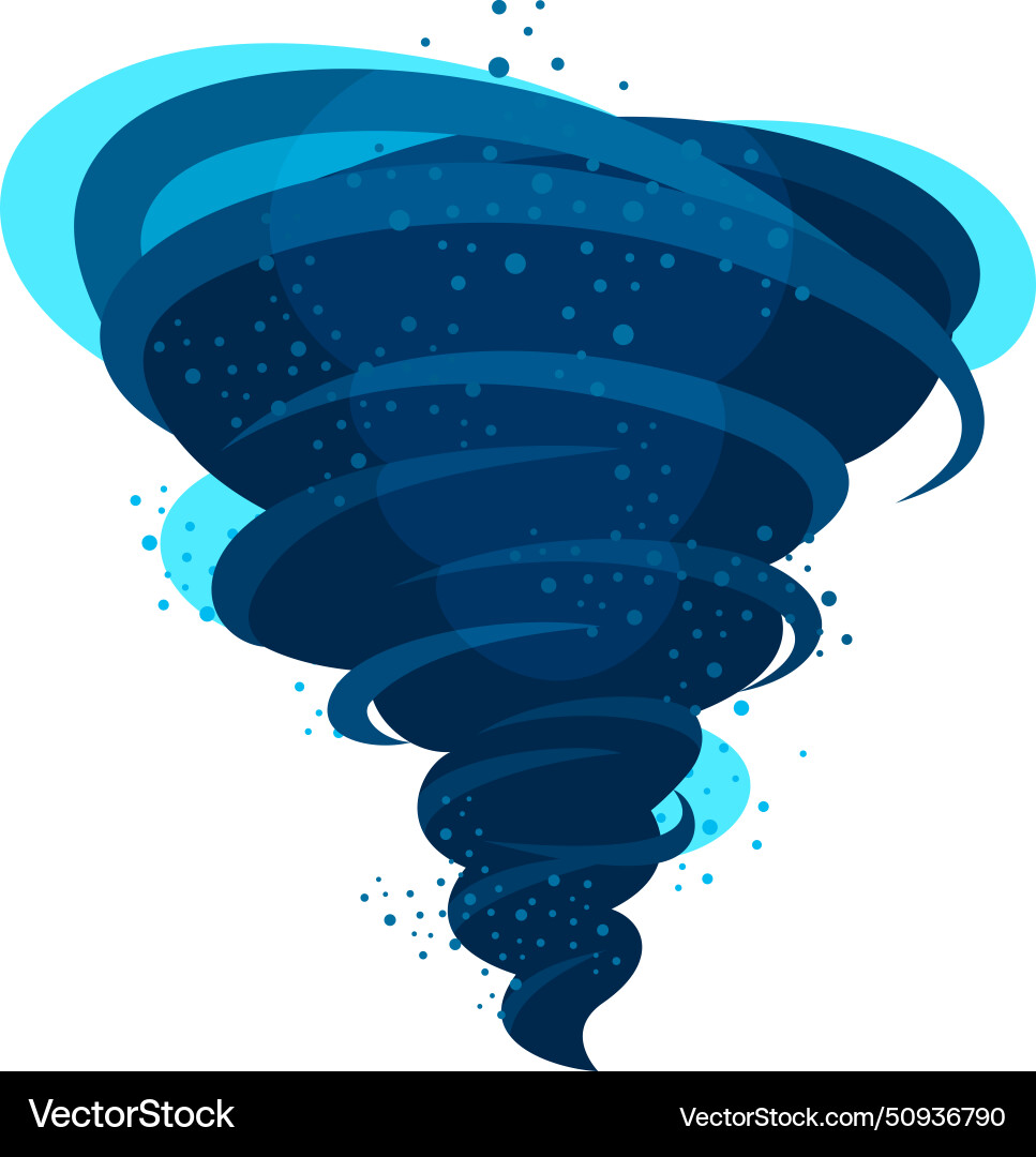 Tornado blue hurricane dangerous climate Vector Image