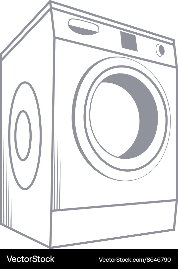 Wash machine isolated on white background Vector Image