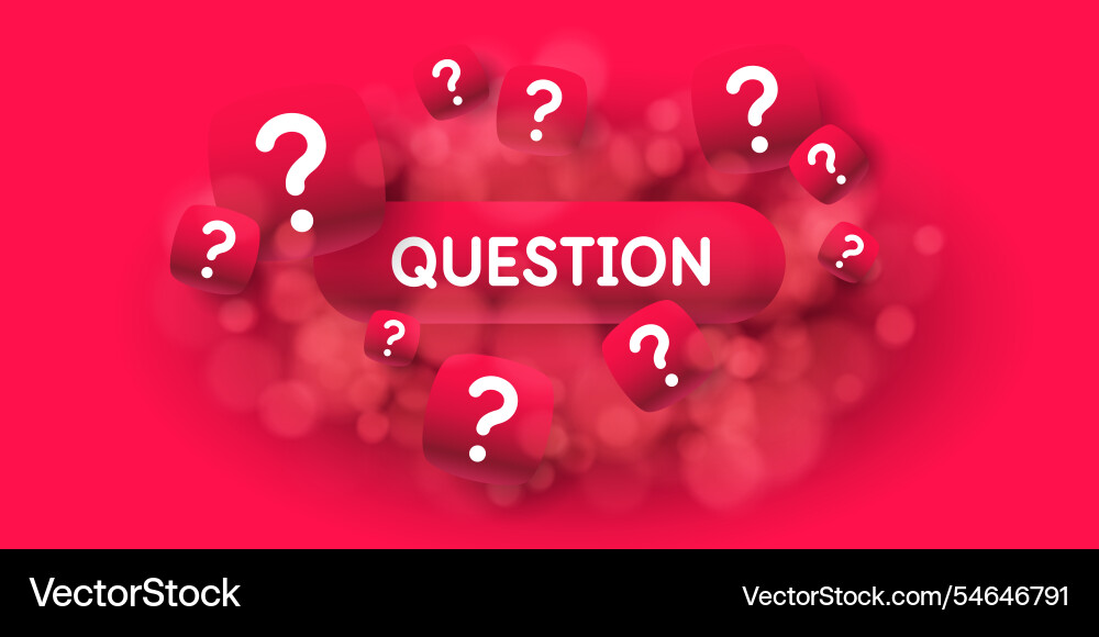 A poster with question marks Royalty Free Vector Image
