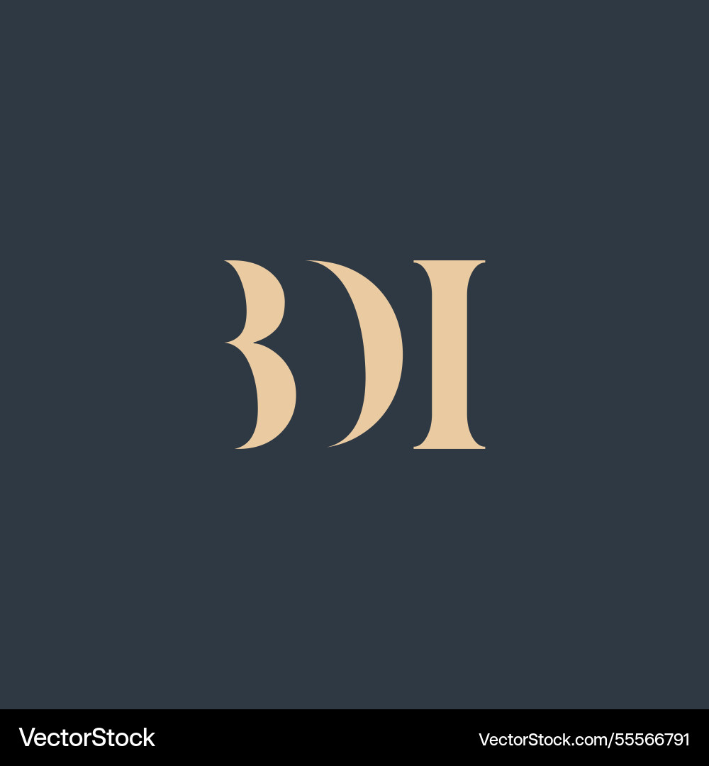 Bdi abstract letter logo Royalty Free Vector Image