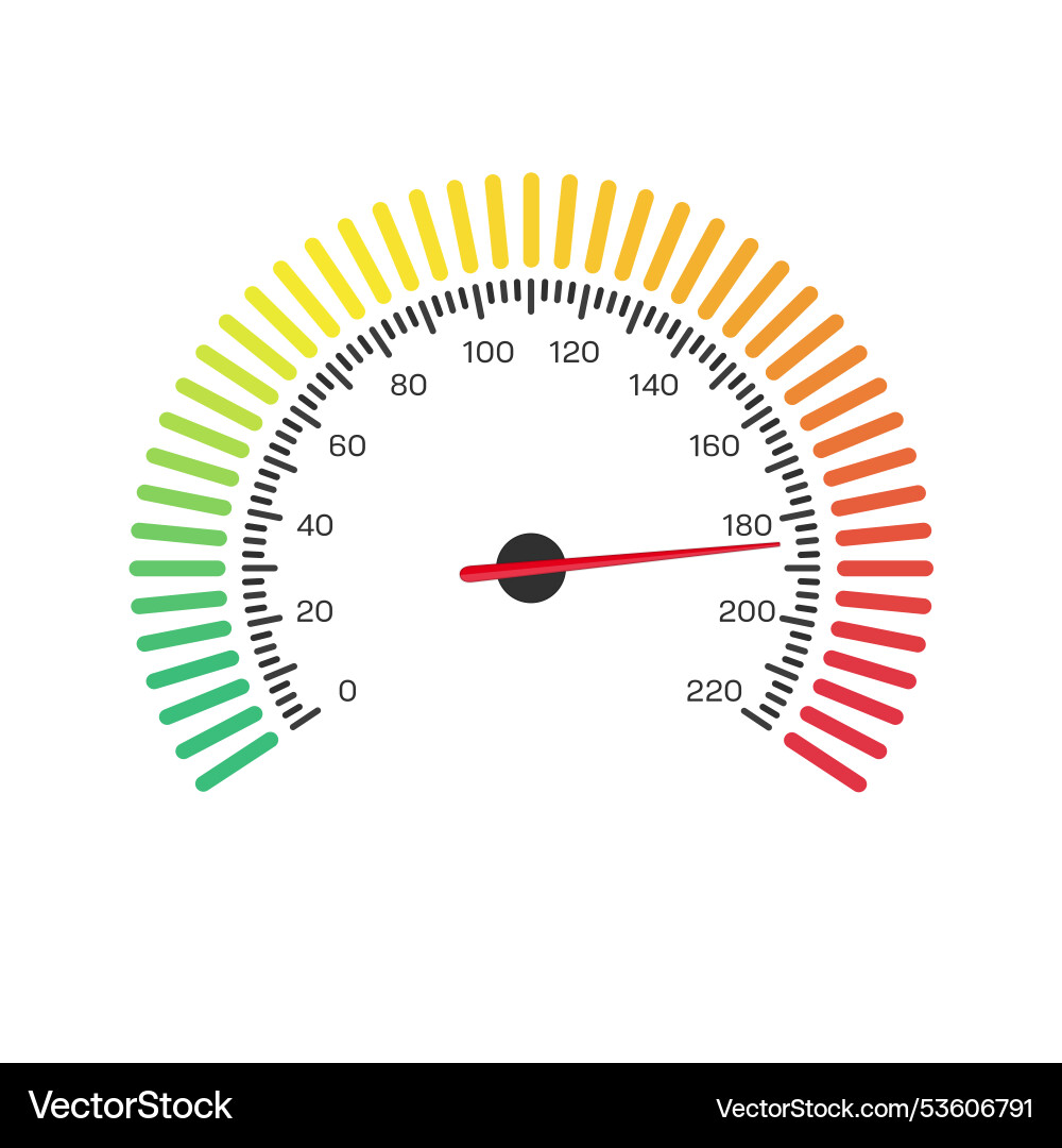Car speedometer isolated on white background Vector Image