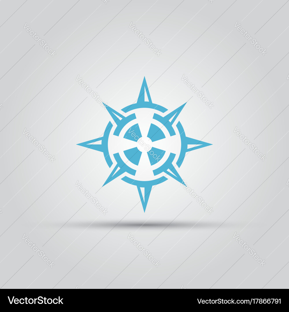 Compass isolated abstract logo Royalty Free Vector Image