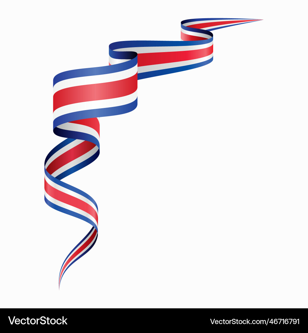 Costa Rican Flag Wavy Background Royalty Free Vector Image