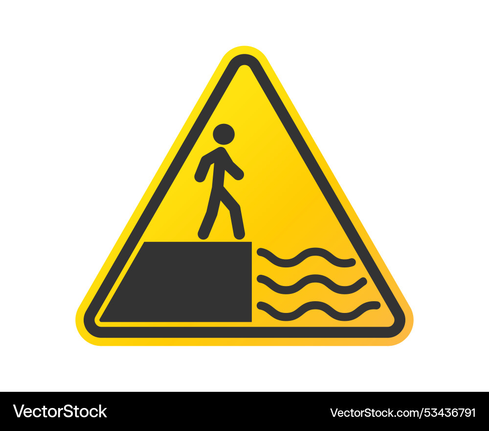 Falling danger sign on white background fall down Vector Image