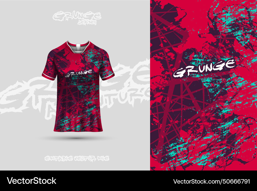 Sports jersey and background template design Vector Image