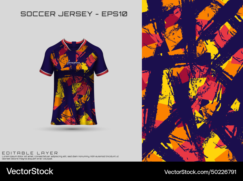 Sports jersey design Royalty Free Vector Image