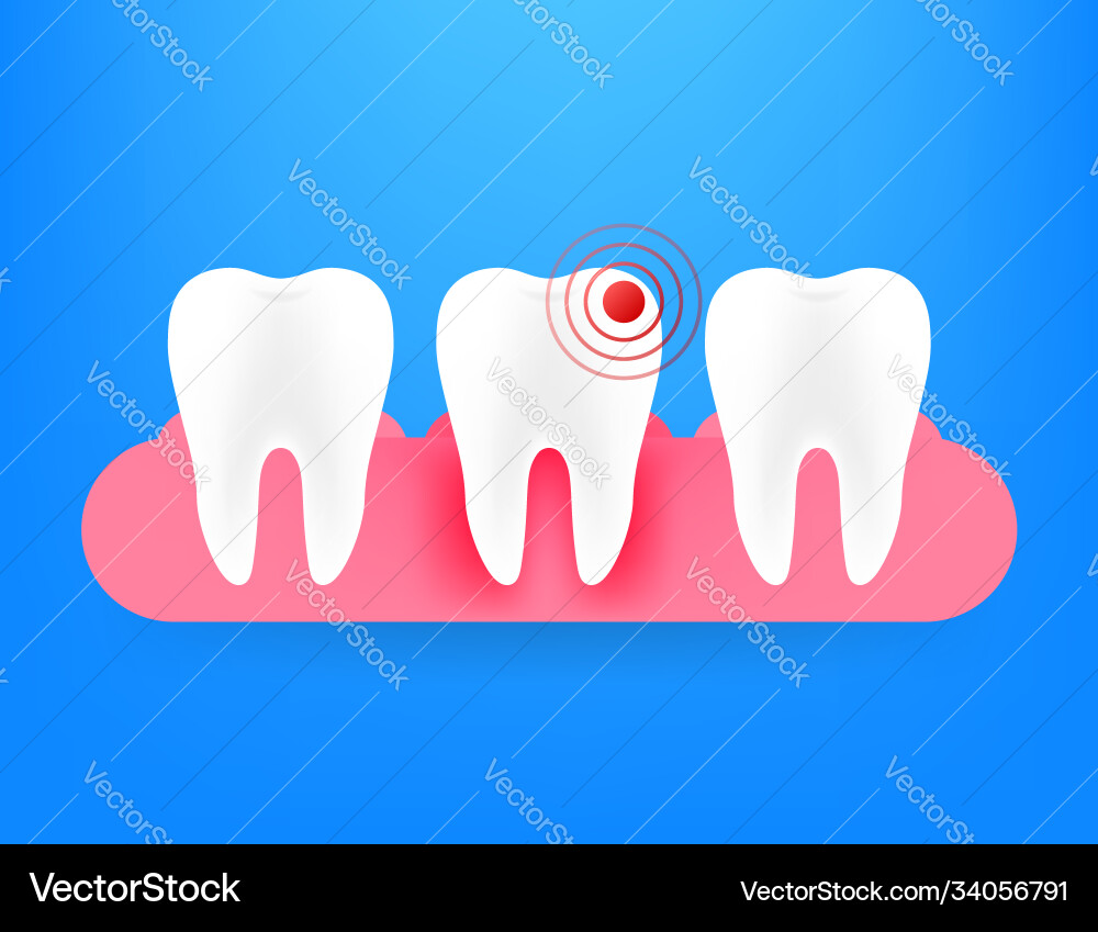 Toothache icon bad tooth stock Royalty Free Vector Image