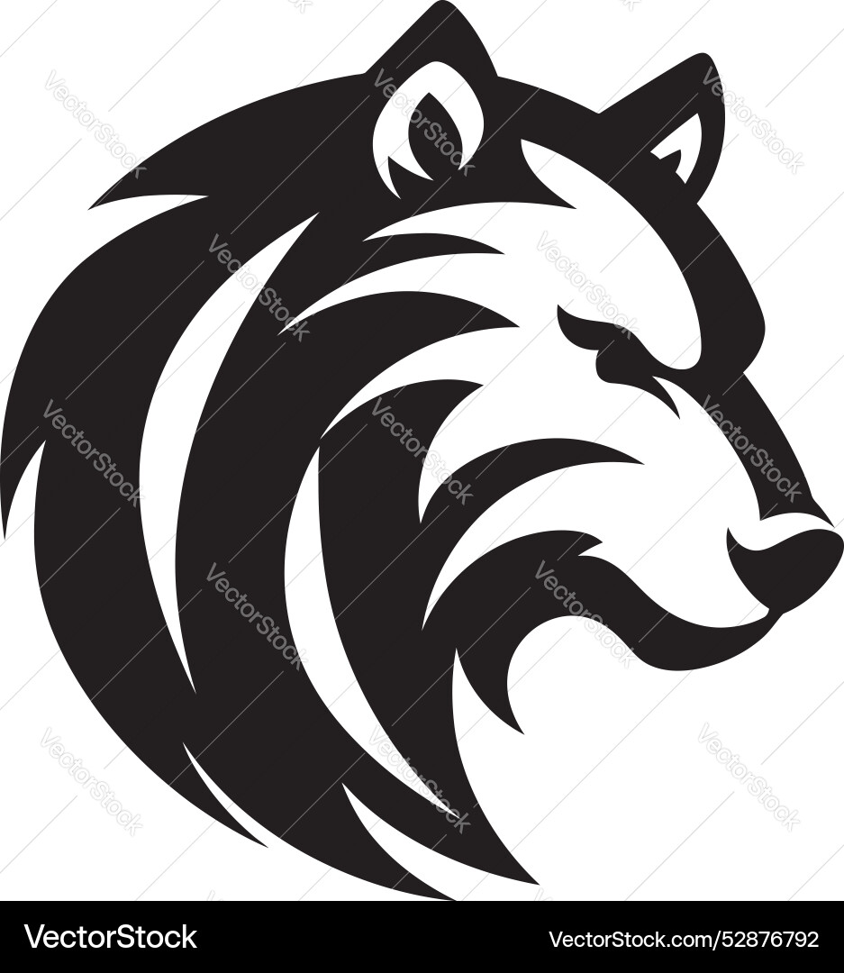 Bear tribe insignia bear kingdom crest Royalty Free Vector