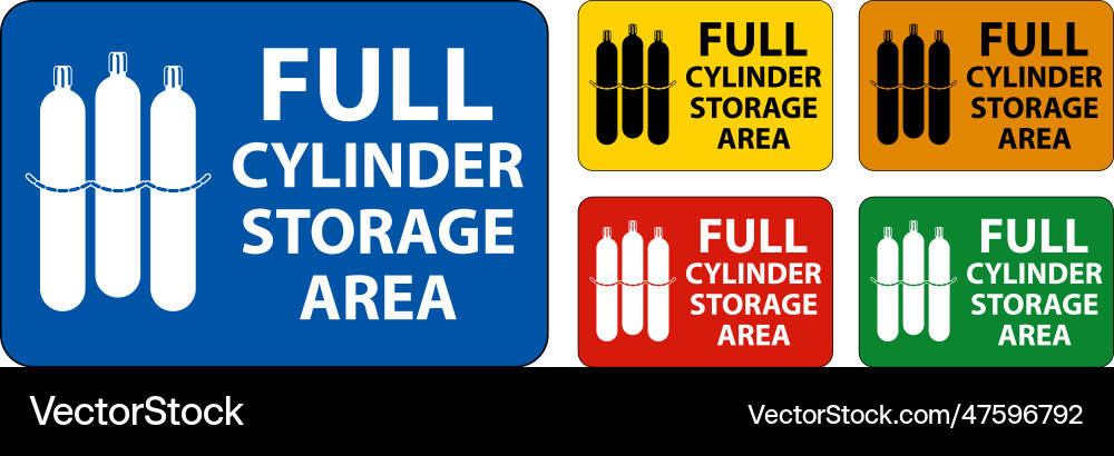 Gas Cylinder Storage Sign - Danger Area Royalty Free Vector