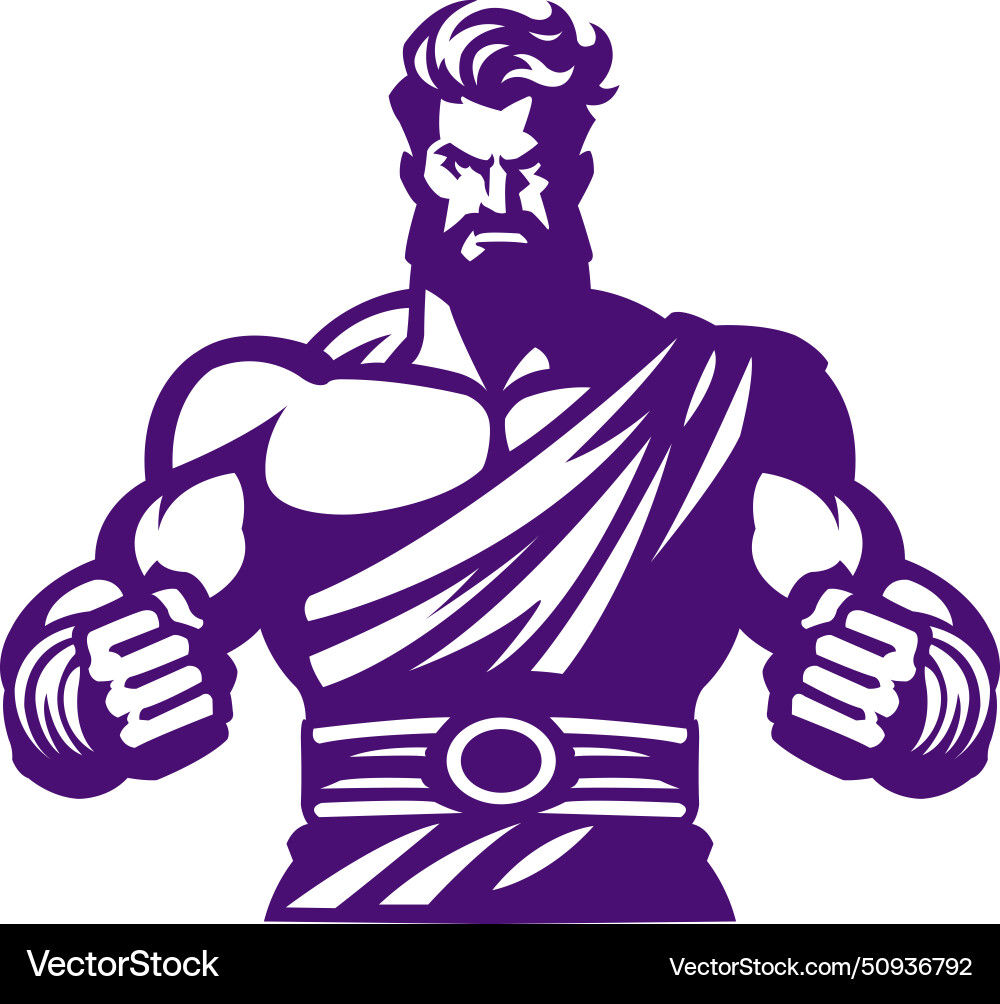 Hercules character mascot logo Royalty Free Vector Image
