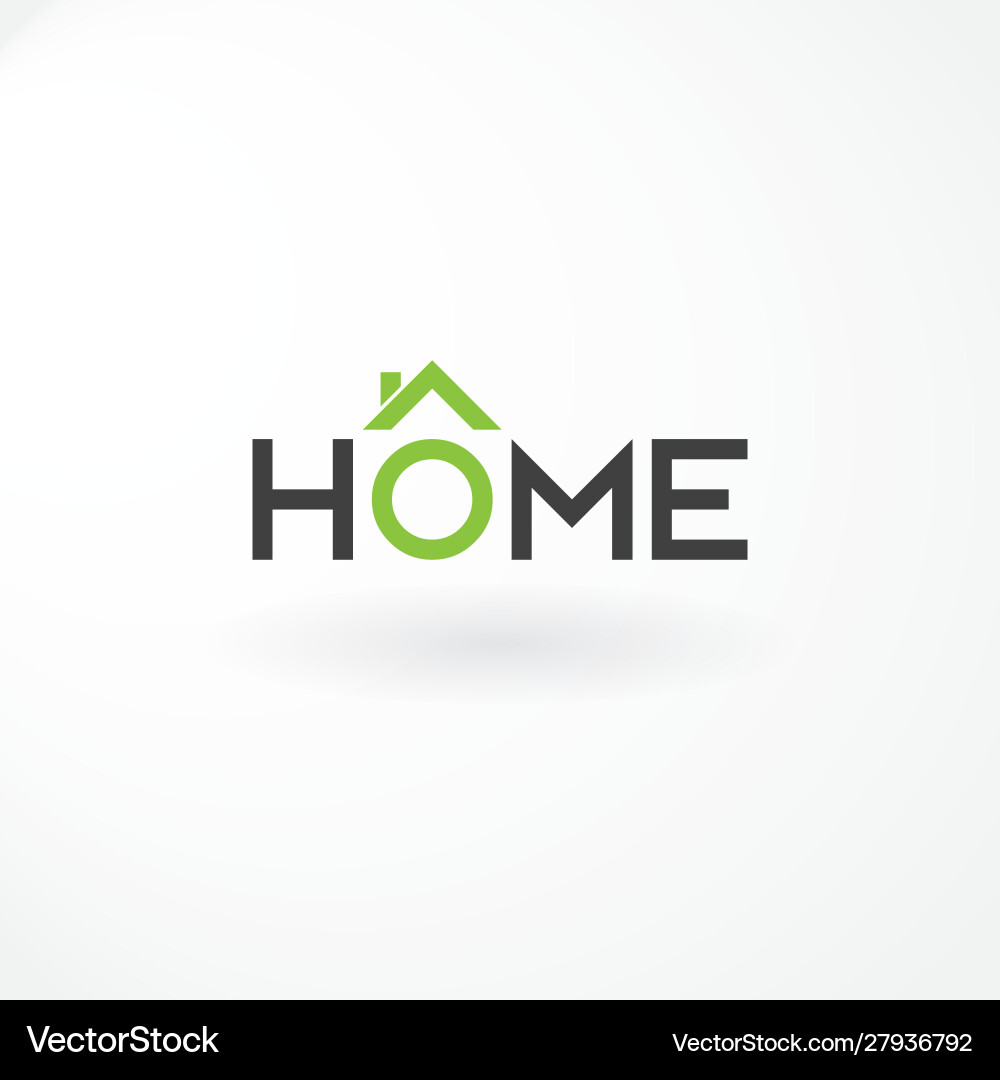 Logo wordmark with combination letter home Vector Image