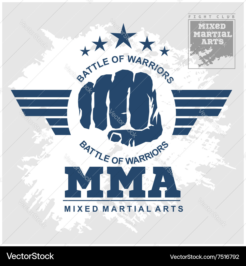 MMA Fight Logo - Intense Combat Royalty Free Vector Image