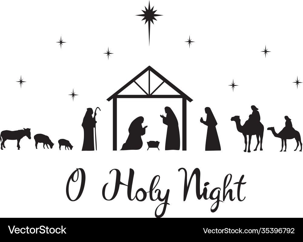 Nativity scene Royalty Free Vector Image - VectorStock