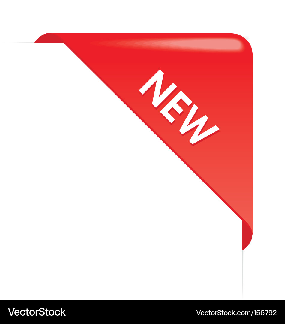 Red Ribbon Vector Corner Banner Red Ribbon Corner Stock Illustrations