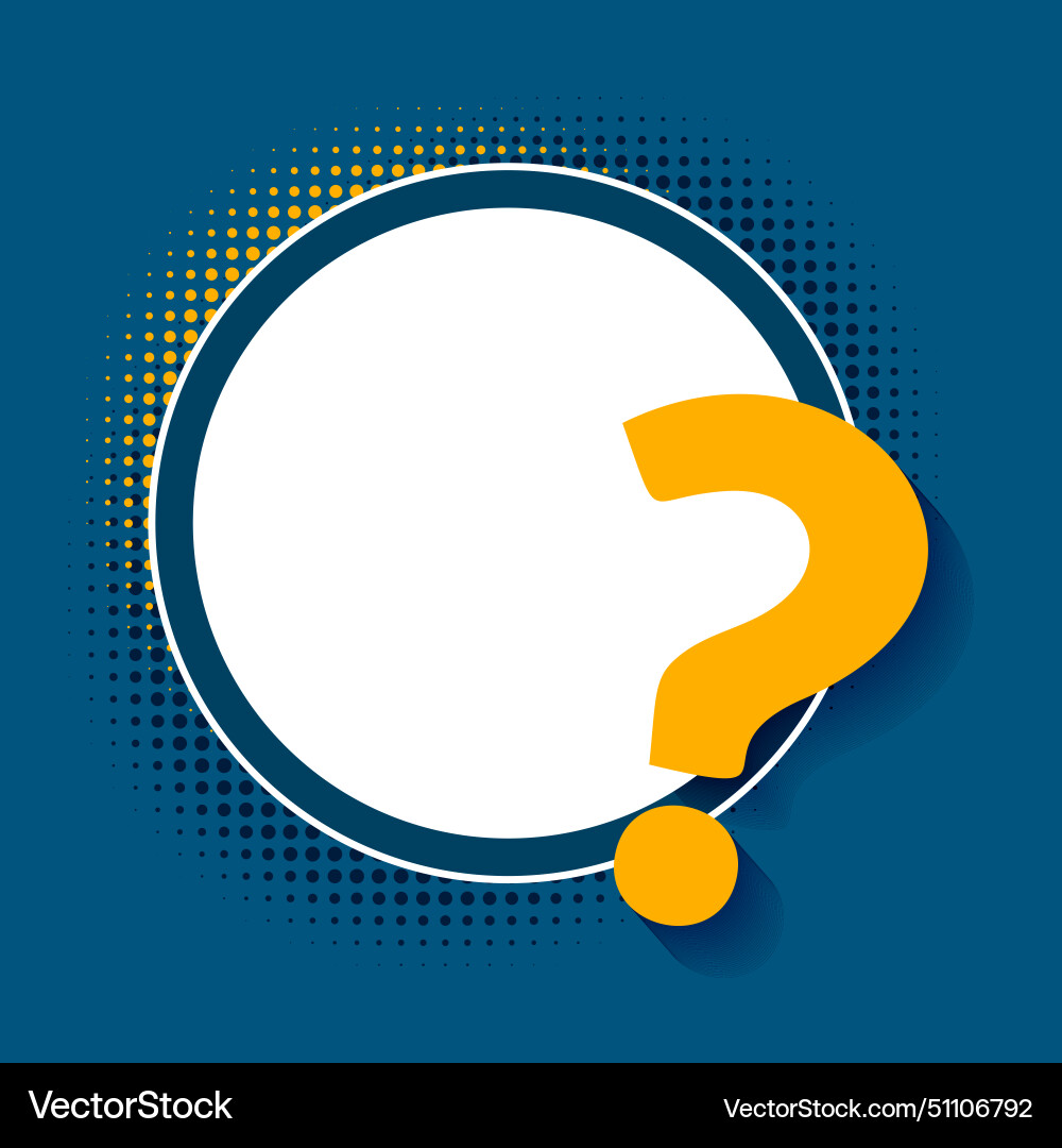 Question mark sign blank background solve problem Vector Image