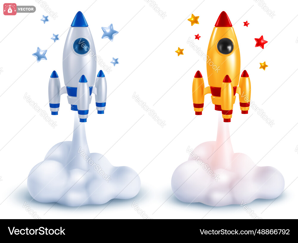 Rocket launch Royalty Free Vector Image - VectorStock