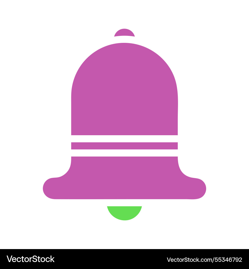 Stylized notification bell Royalty Free Vector Image