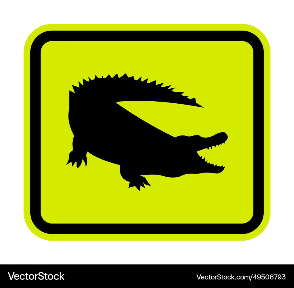 Alligator sign area Royalty Free Vector Image - VectorStock
