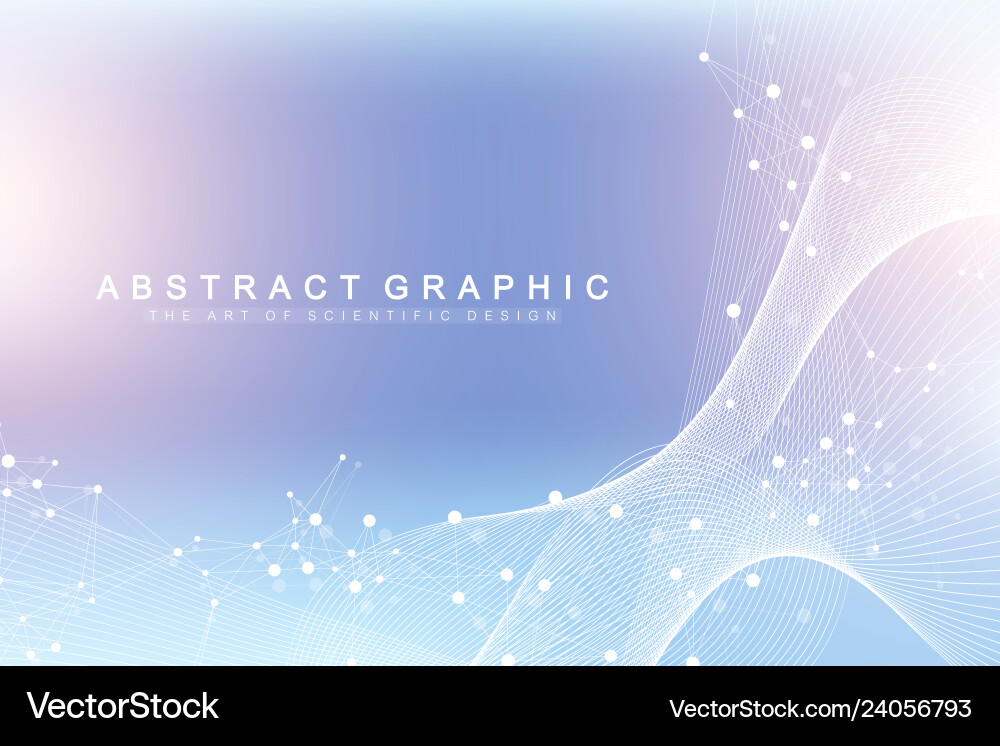 Big genomic data visualization dna helix Vector Image
