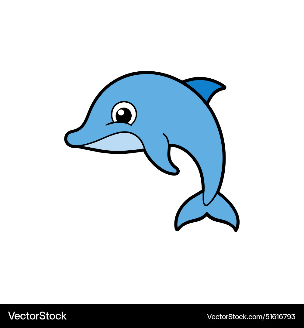 Bottlenose dolphin cries icon Royalty Free Vector Image