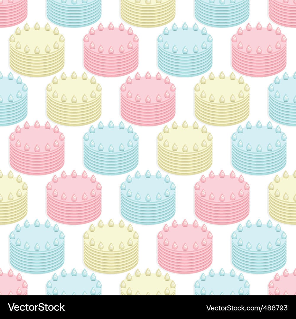 Cakes seamless Royalty Free Vector Image - VectorStock