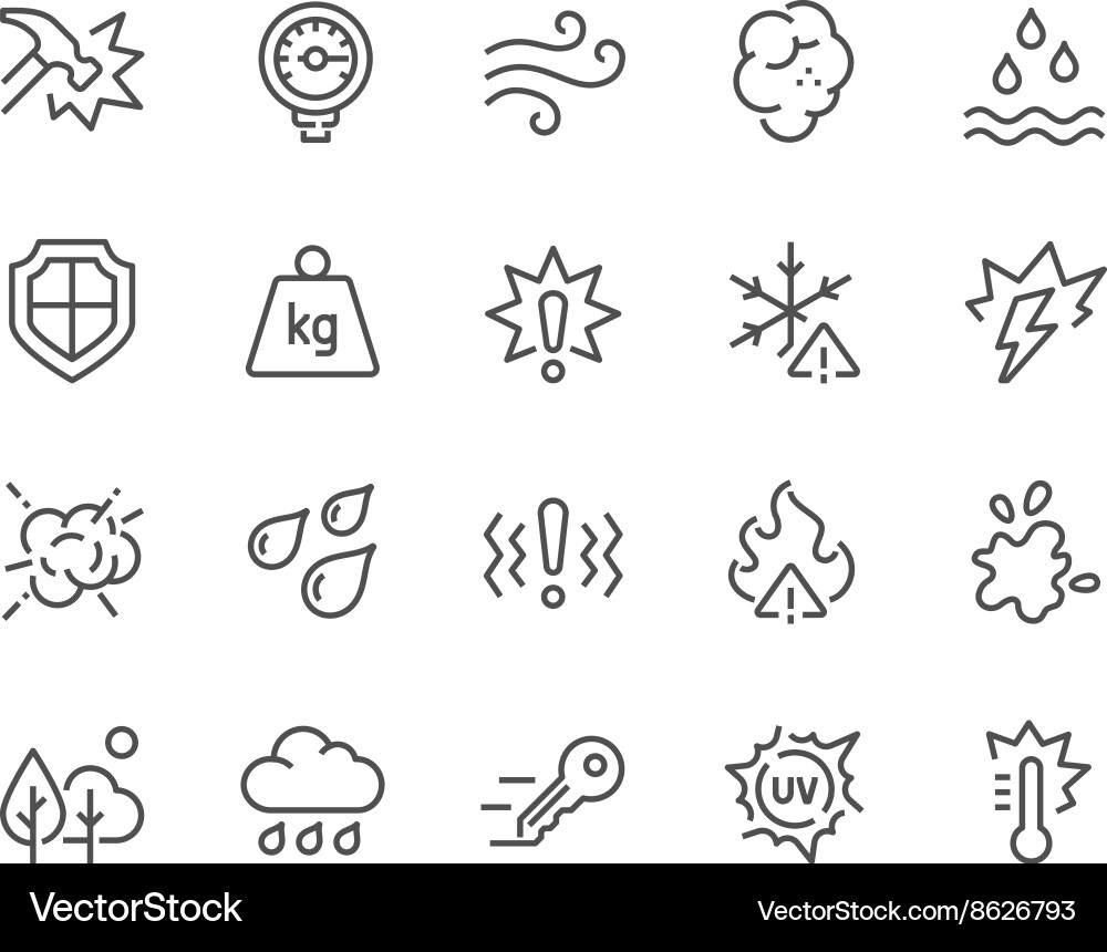 Line influence icons Royalty Free Vector Image