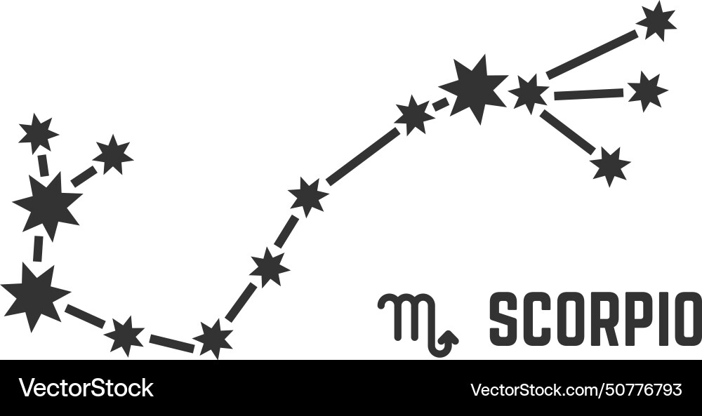 Scorpio horoscope sign star constellation Vector Image