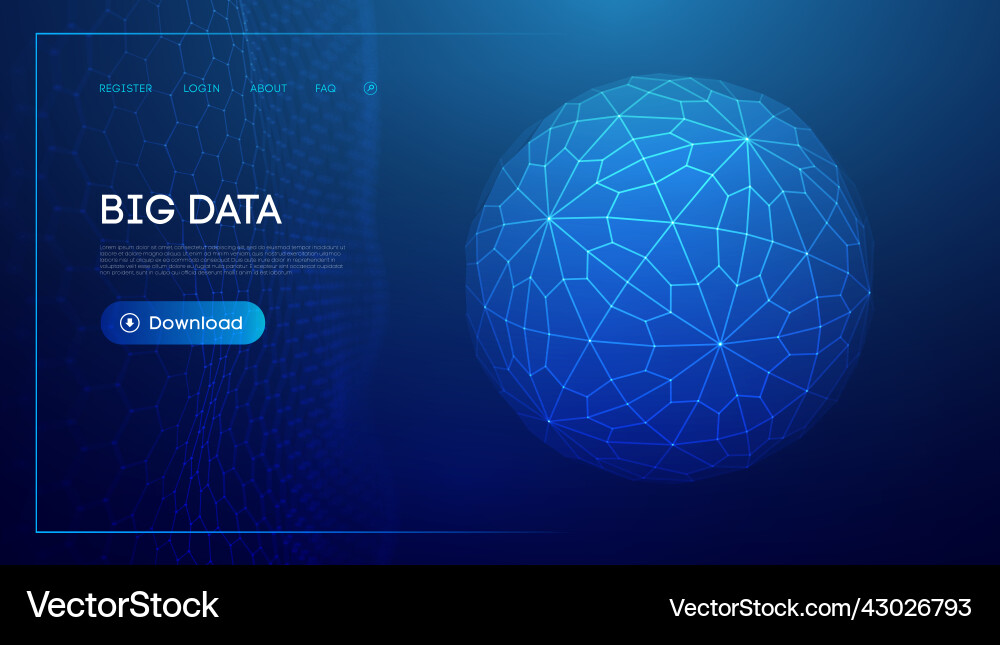 Technology sphere digital background cloud Vector Image