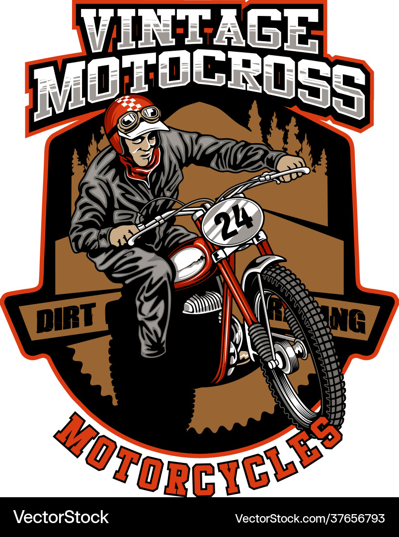 Vintage Motocross Logos Motorcycle Shop Logo Graphics, Designs