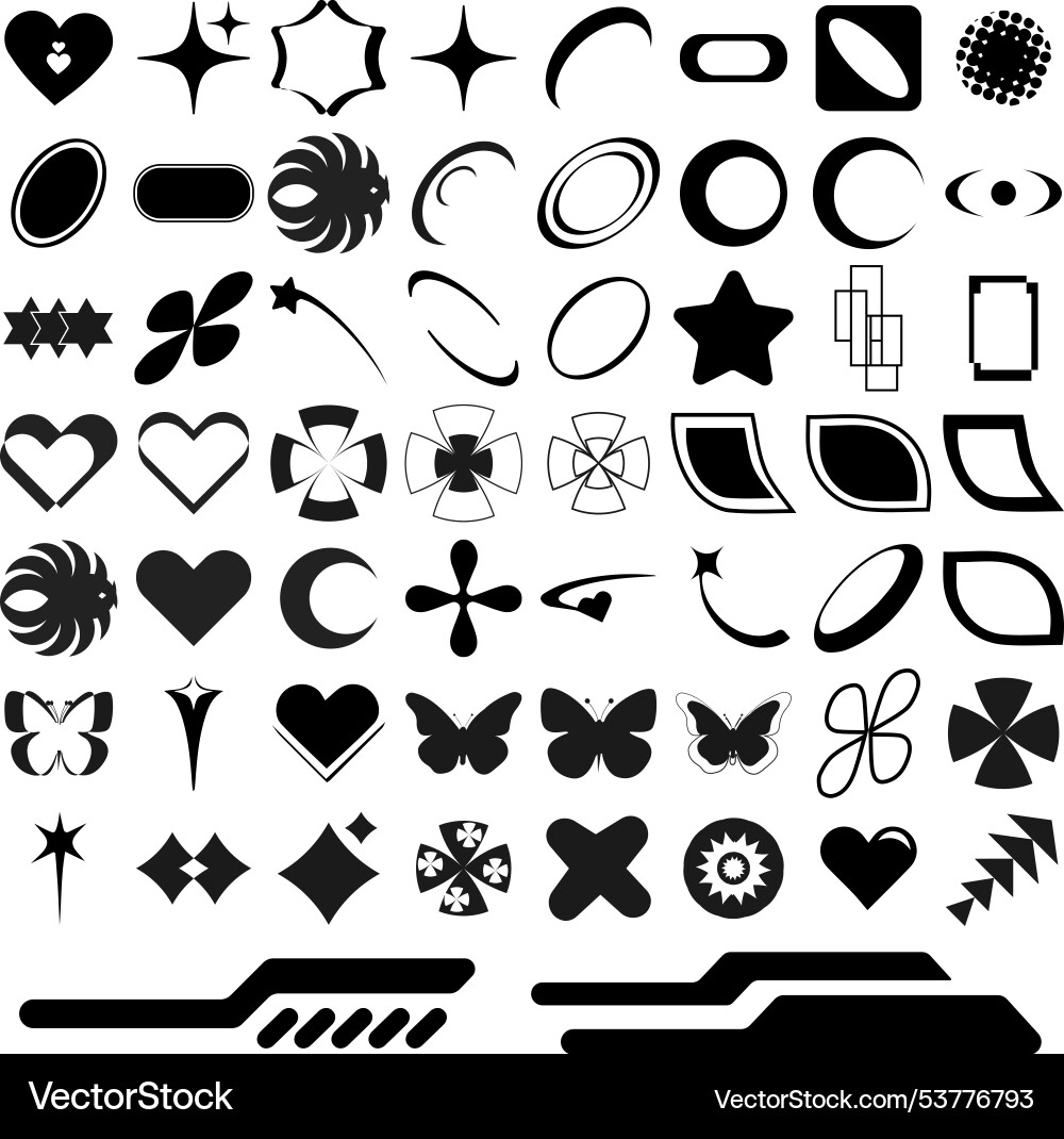 Y2k elements Royalty Free Vector Image - VectorStock