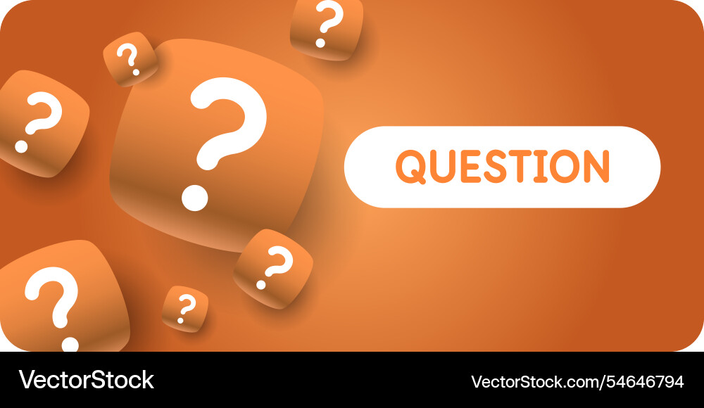 A poster with question marks Royalty Free Vector Image