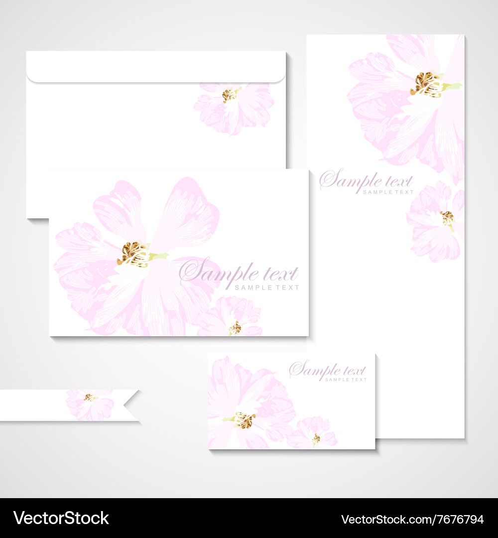 Card with pastel pink roses Royalty Free Vector Image