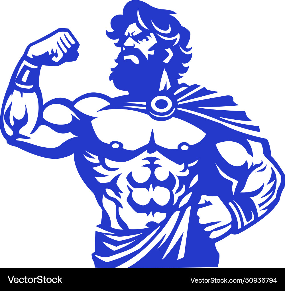Hercules character mascot logo Royalty Free Vector Image