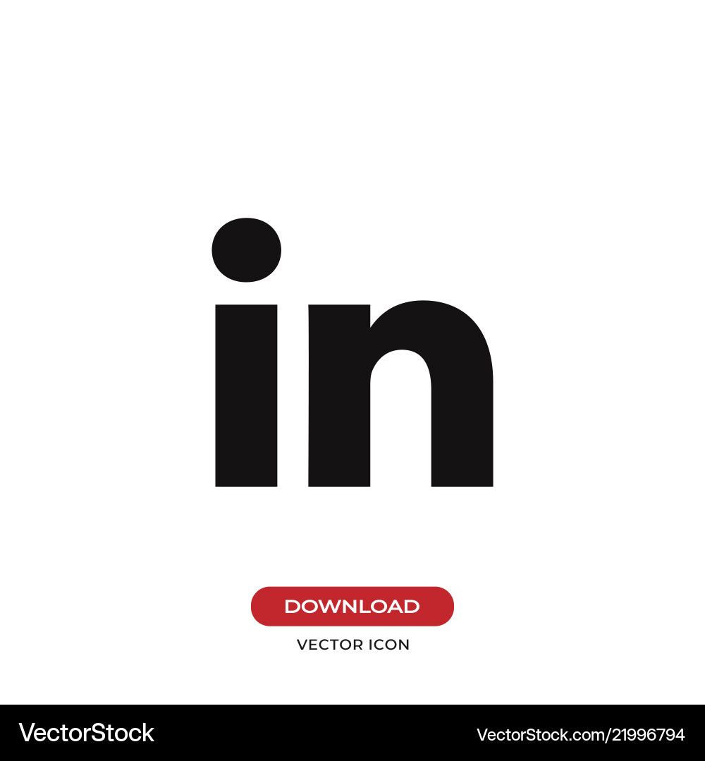 Linkedin Logo Symbol Social Media Symbol Lizenzfreier Vektor