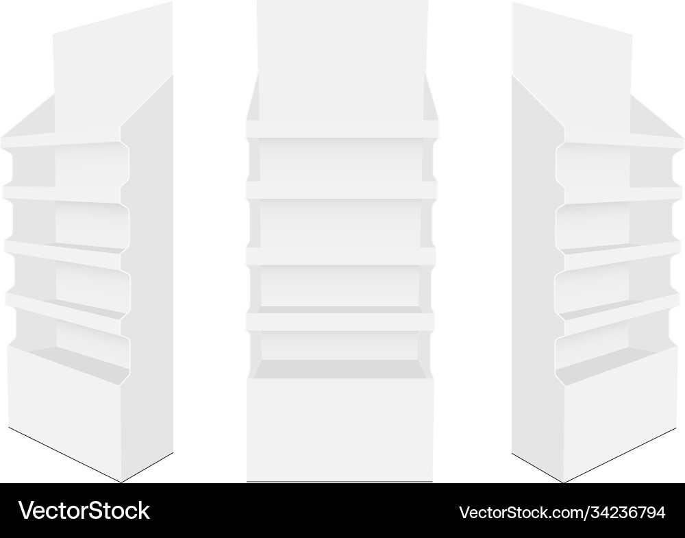 Set cardboard pos display mockups Royalty Free Vector Image