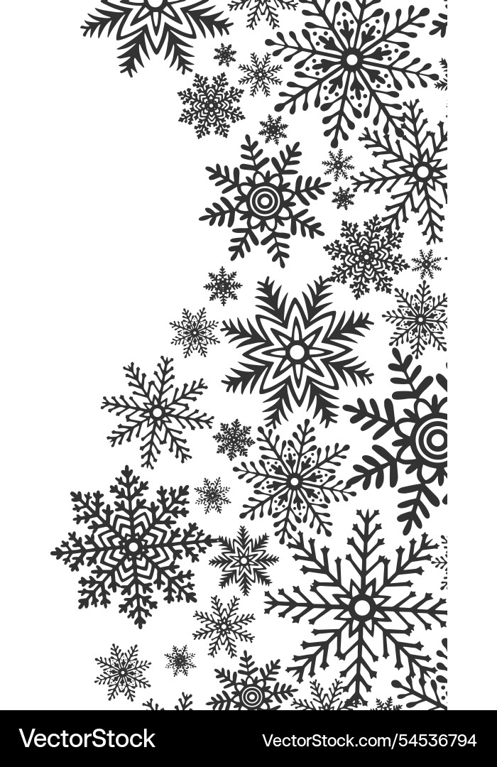 Snowflakes template wave postcard horizontal Vector Image