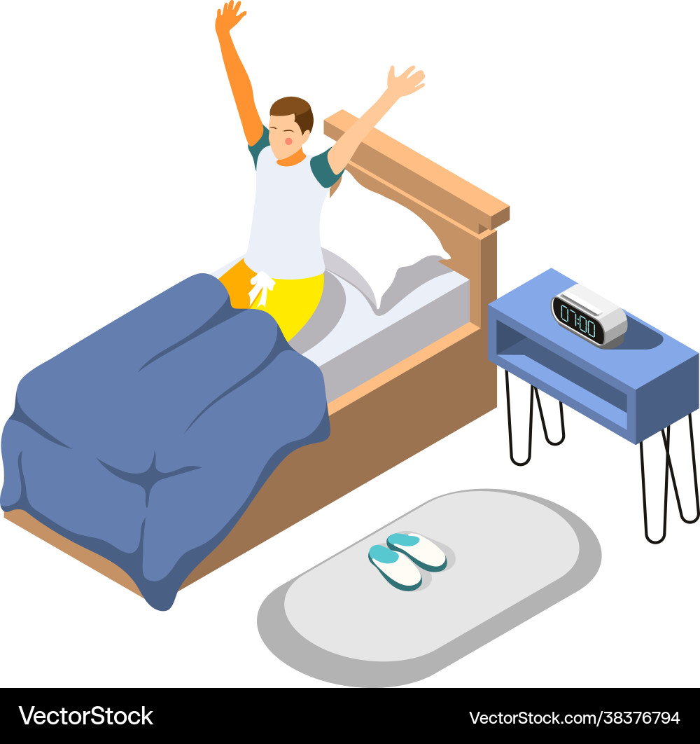 Waking up icon Royalty Free Vector Image - VectorStock