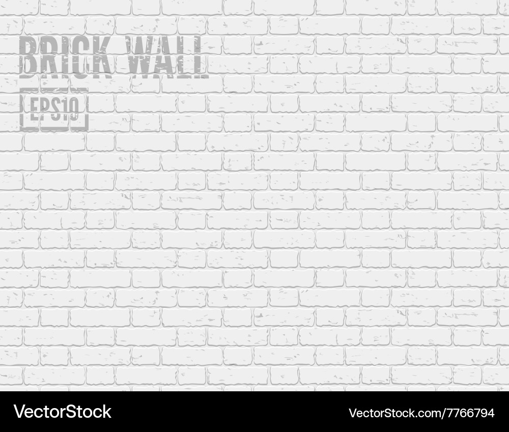 White brick wall Royalty Free Vector Image - VectorStock